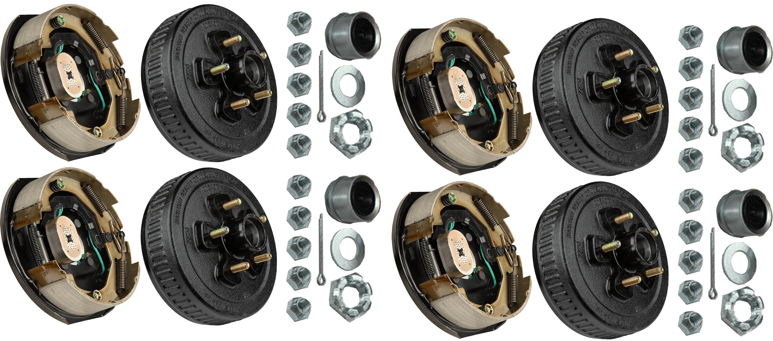 Brake & Hub Kit (4 Manual-Adjusting Brakes 10" x | Ultra-Fab – Ultra ...